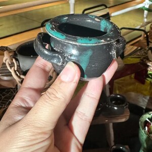 Miniature Handmade Ceramic Cauldron – Matte Black, Satin Black, or ...
