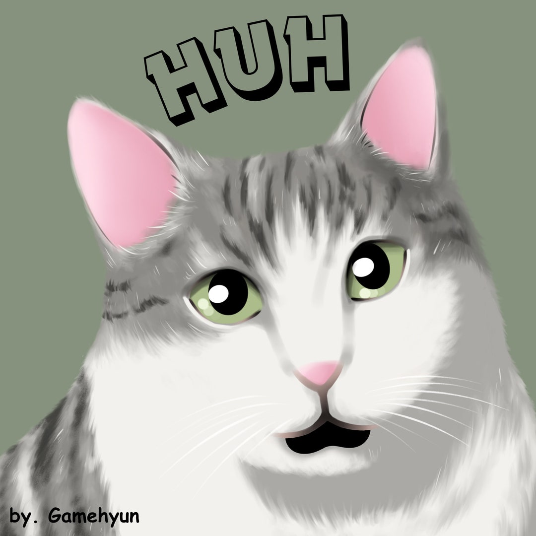Animated Twitch Emote Huh Cat Emote for Streamers. - Etsy