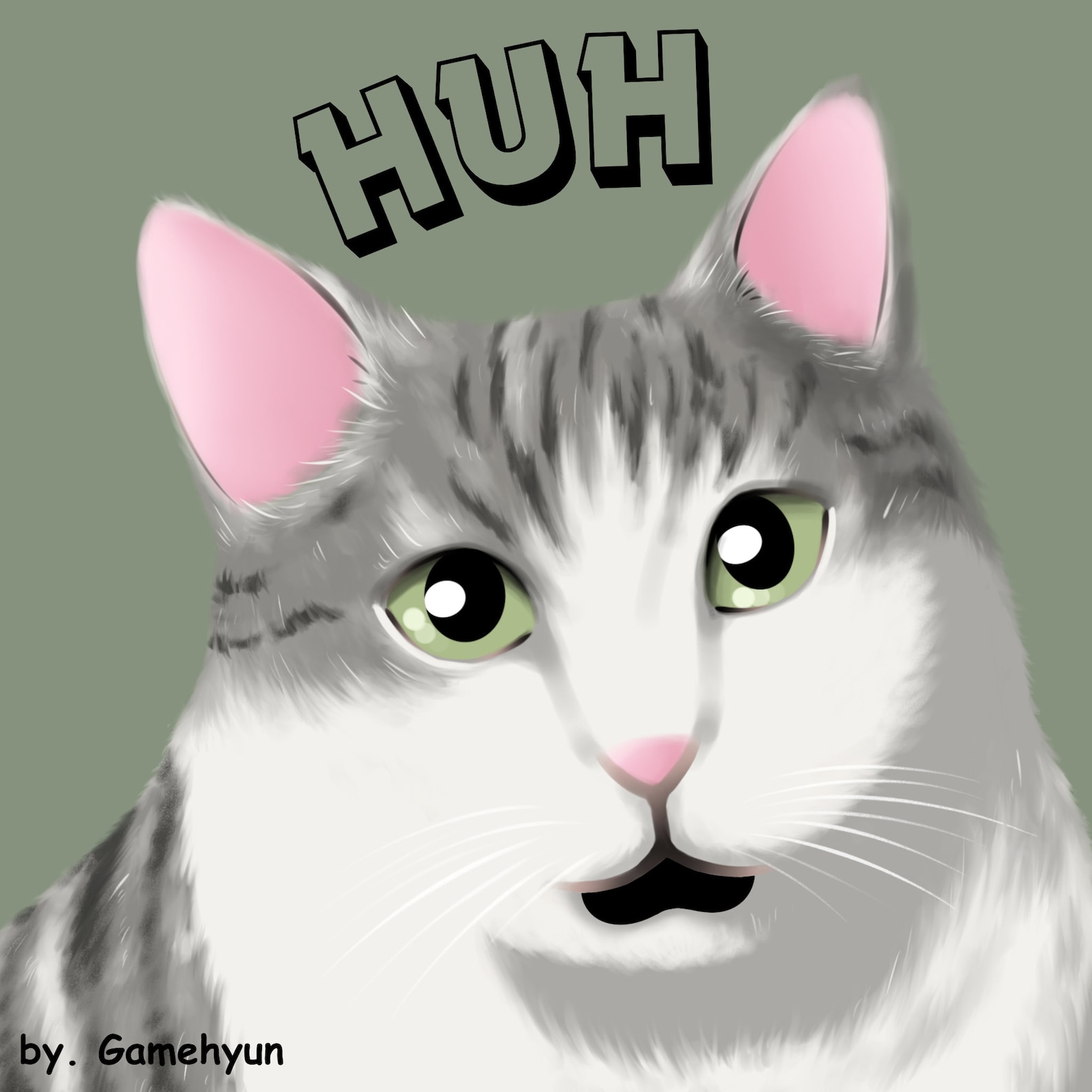 Animated Twitch Emote Huh Cat Emote for Streamers. - Etsy