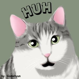 Animated Twitch Emote Huh Cat Emote for Streamers. - Etsy