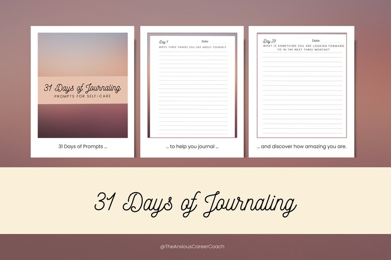 31 Days of Self-care Journal Prompts - Etsy