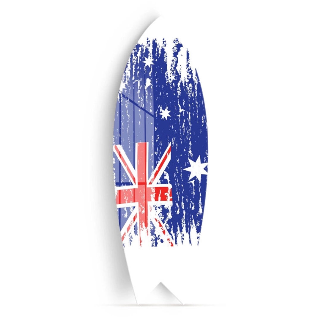 Vivantes Decorative Surfing Board in 4mm Tempered Glass-australian Flag ...