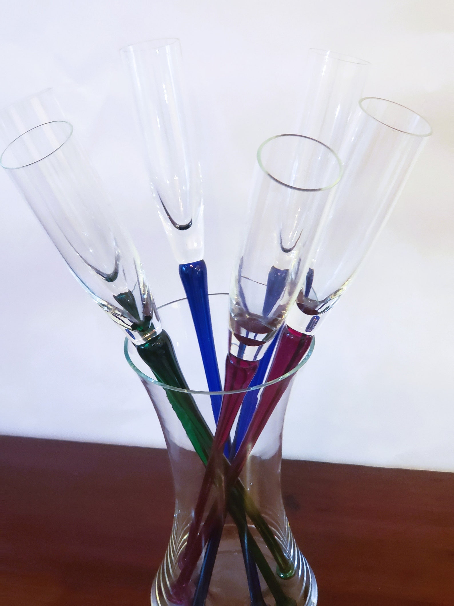 SET 6 GOBLETS With Stem on Vase Hand Made in Venice - Etsy