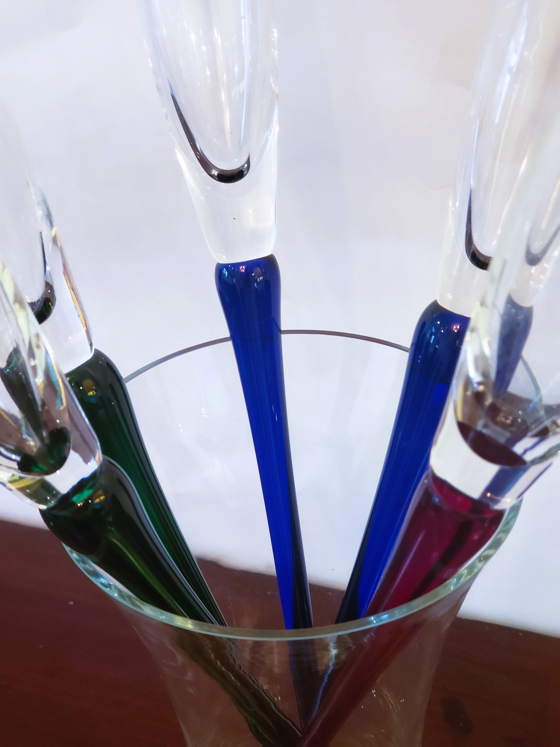 SET 6 GOBLETS With Stem on Vase Hand Made in Venice - Etsy