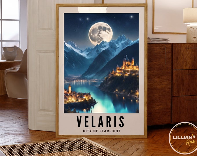 Velaris Print | Night Court | ACOTAR Poster | Velaris Poster | A Court ...