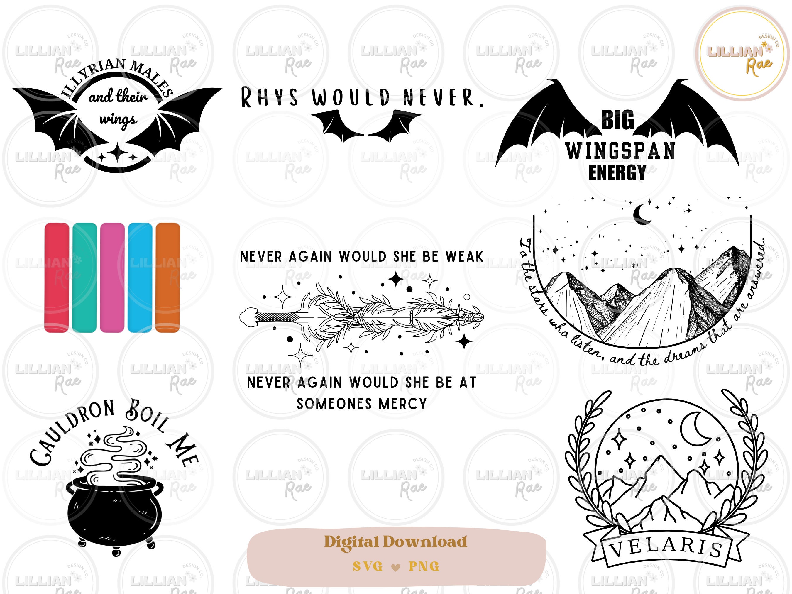 ACOTAR SVG Bundle, ACOTAR Merch, Acotar Png, Valkyrie, Acotar ...