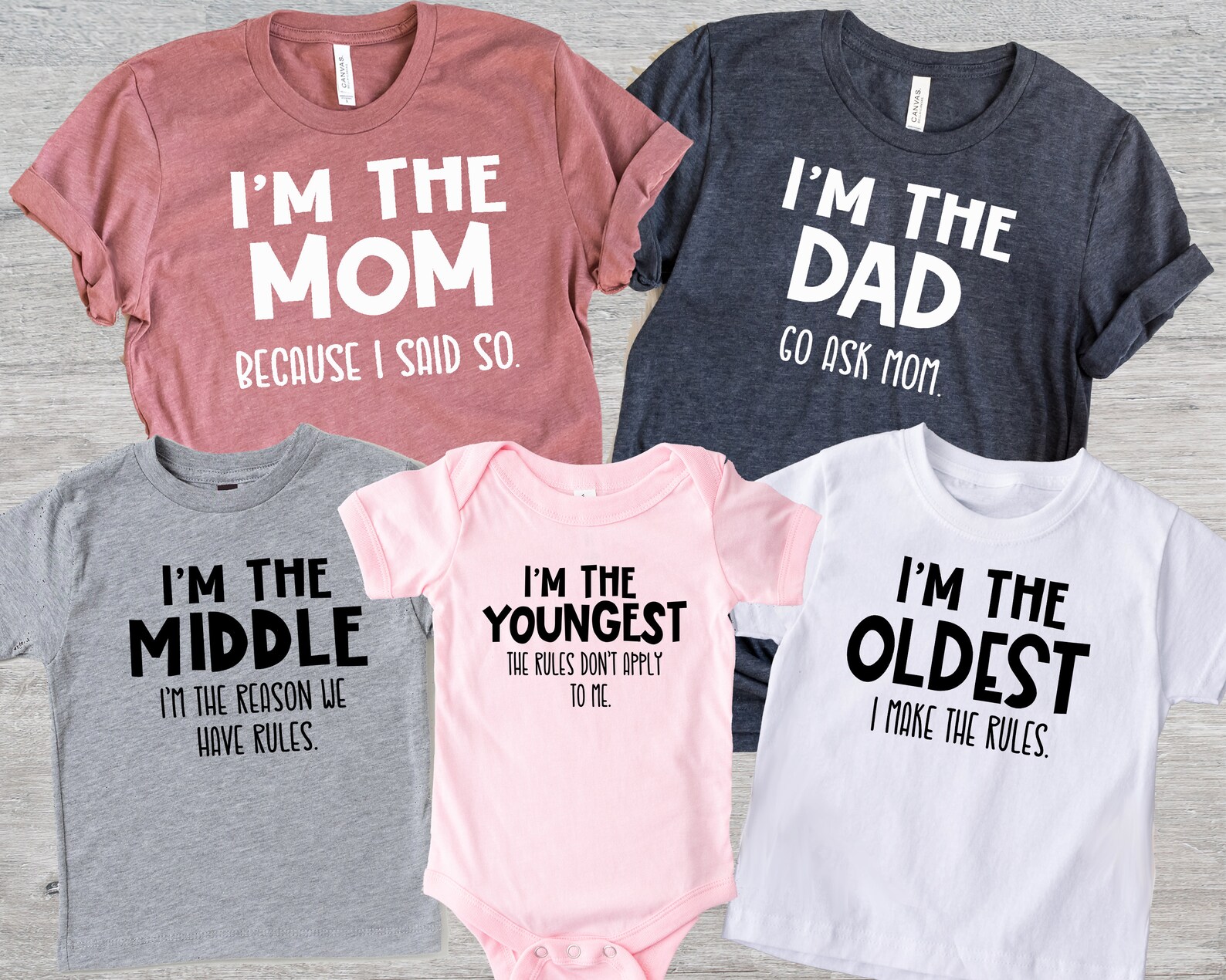 Rules Family Matching Shirt: Sibling Group Cotton Tee - Etsy