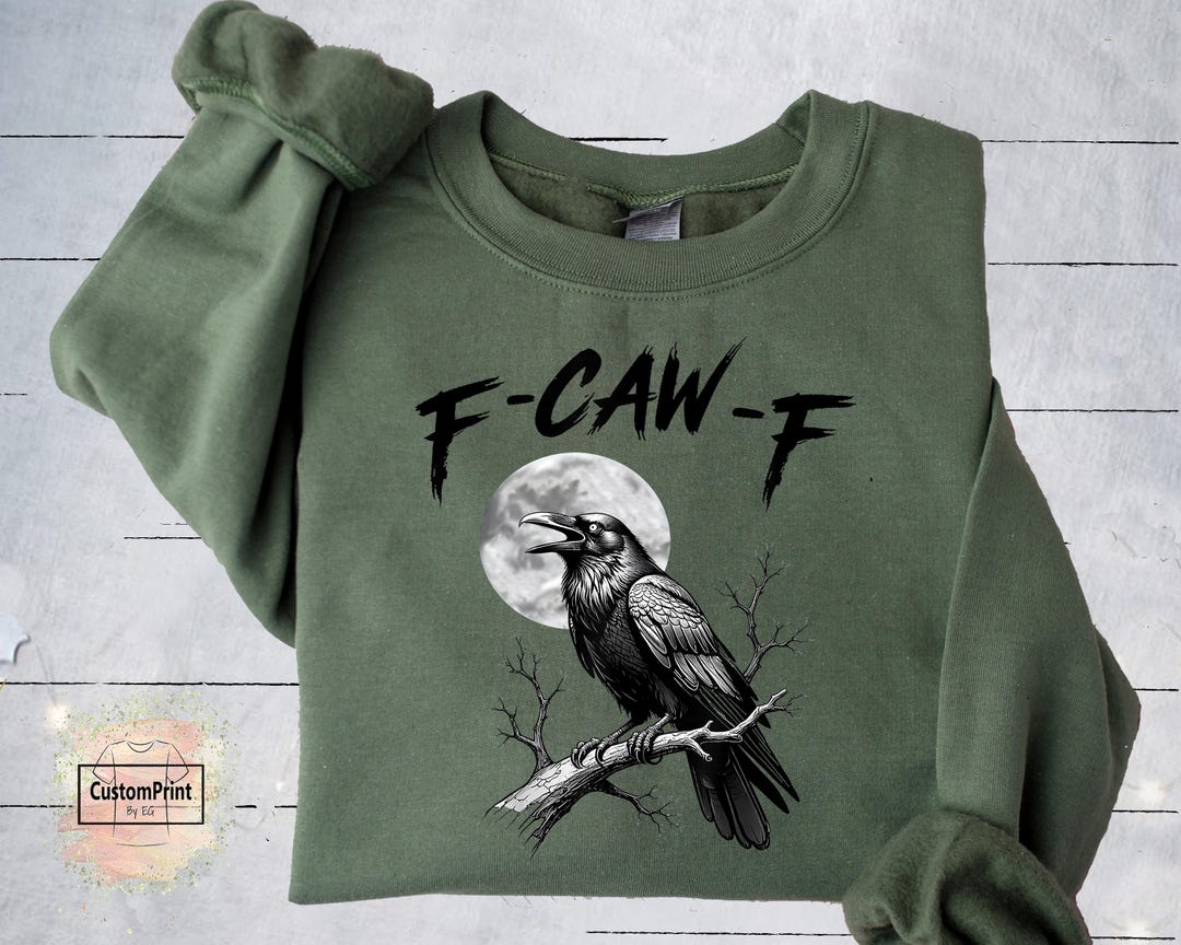 Black Bird Meme Sarcastic Halloween Sweatshirt for Adult, Funny Crow ...