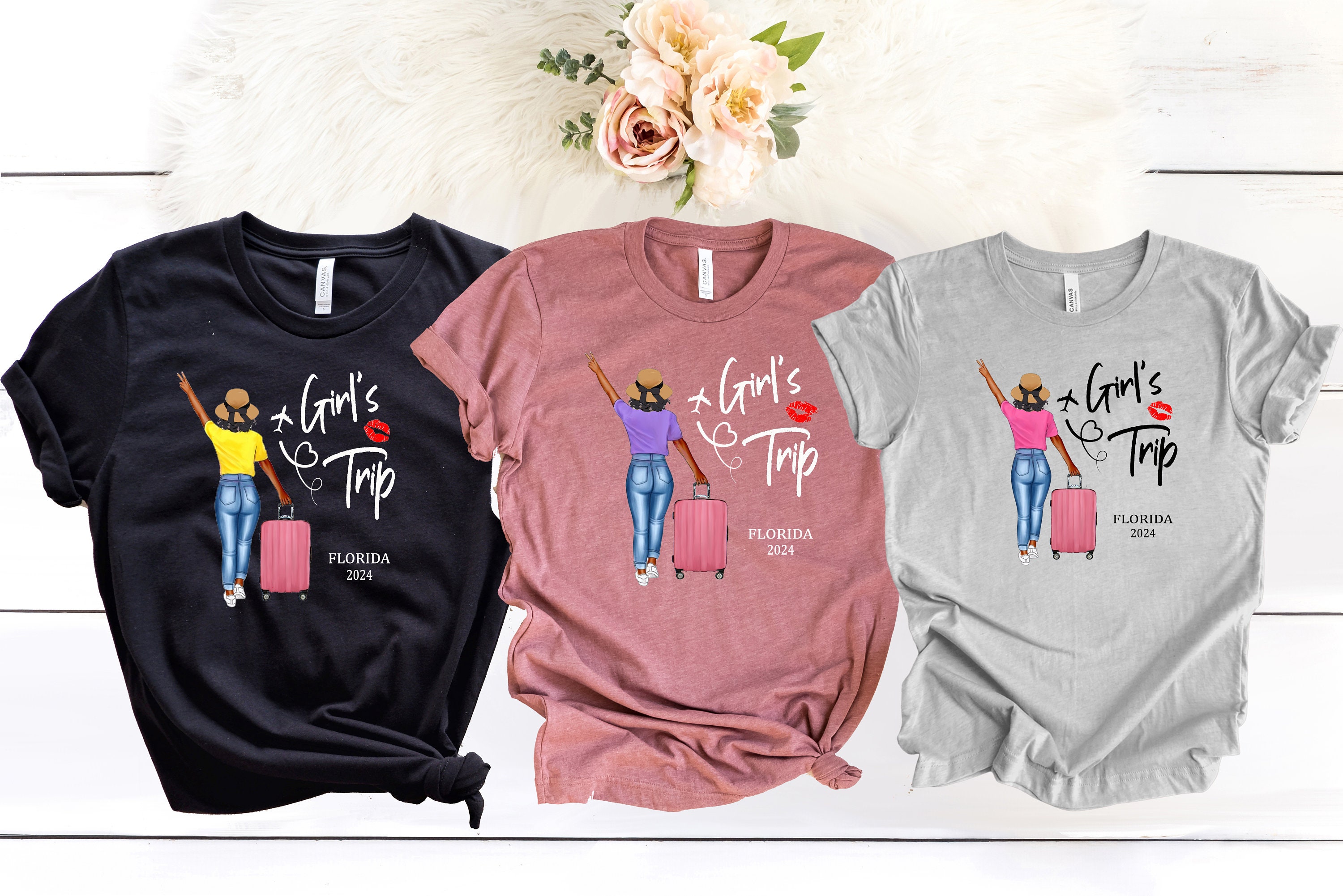 Custom Location Girls Trip Shirt, Personalized Girls Trip, Custom ...