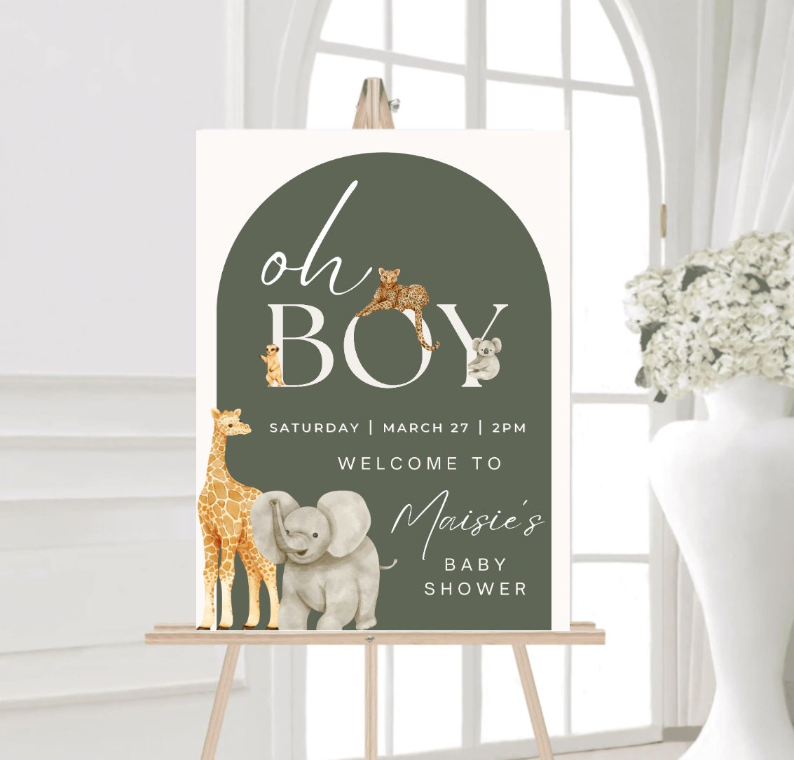 Personalised Modern Baby Shower Sign| Baby Shower| Digital Download ...