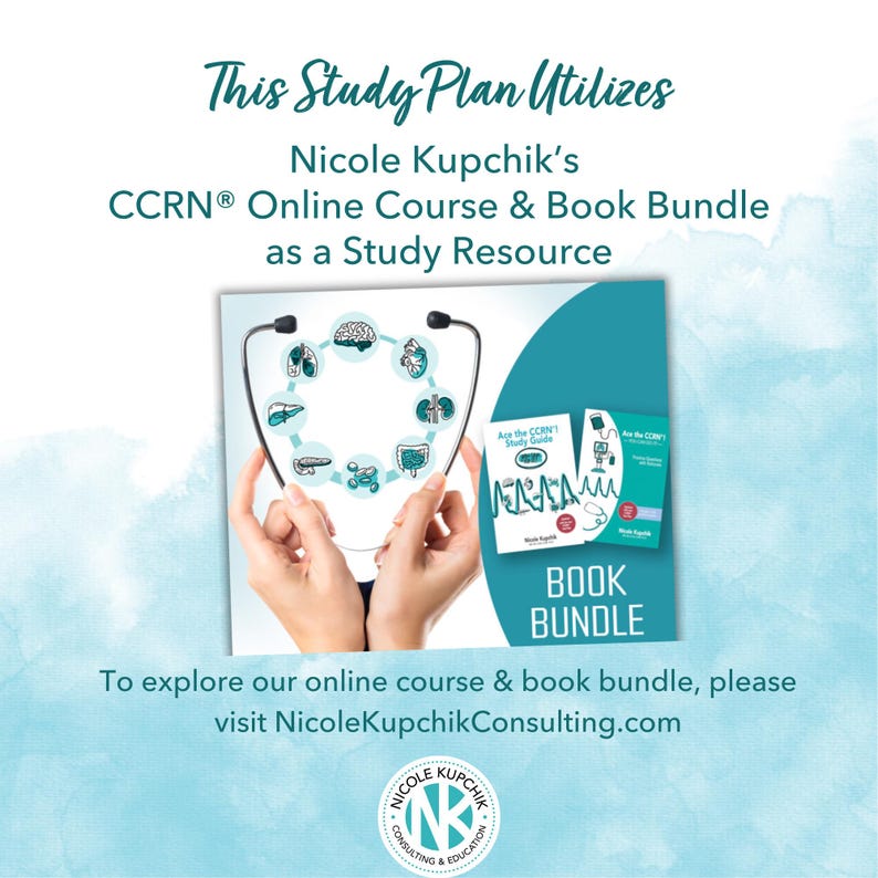 CCRN® 8-week Study Calendar & Planner | Exam Prep for the AACN Critical ...