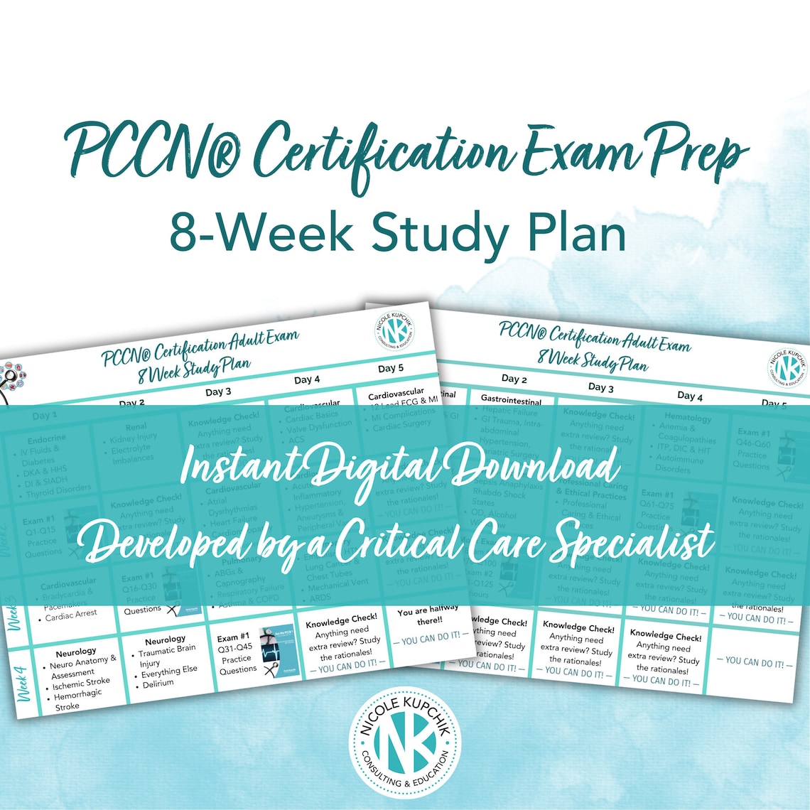 PCCN 8-week Study Plan I Ace Your PCCN I PCCN Test Prep Study Plan I ...