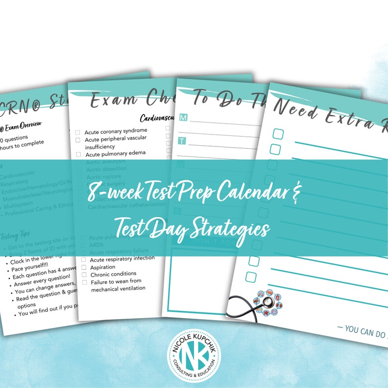 CCRN® 8-week Study Plan I Ace Your CCRN I CCRN Test Prep Study Plan I ...