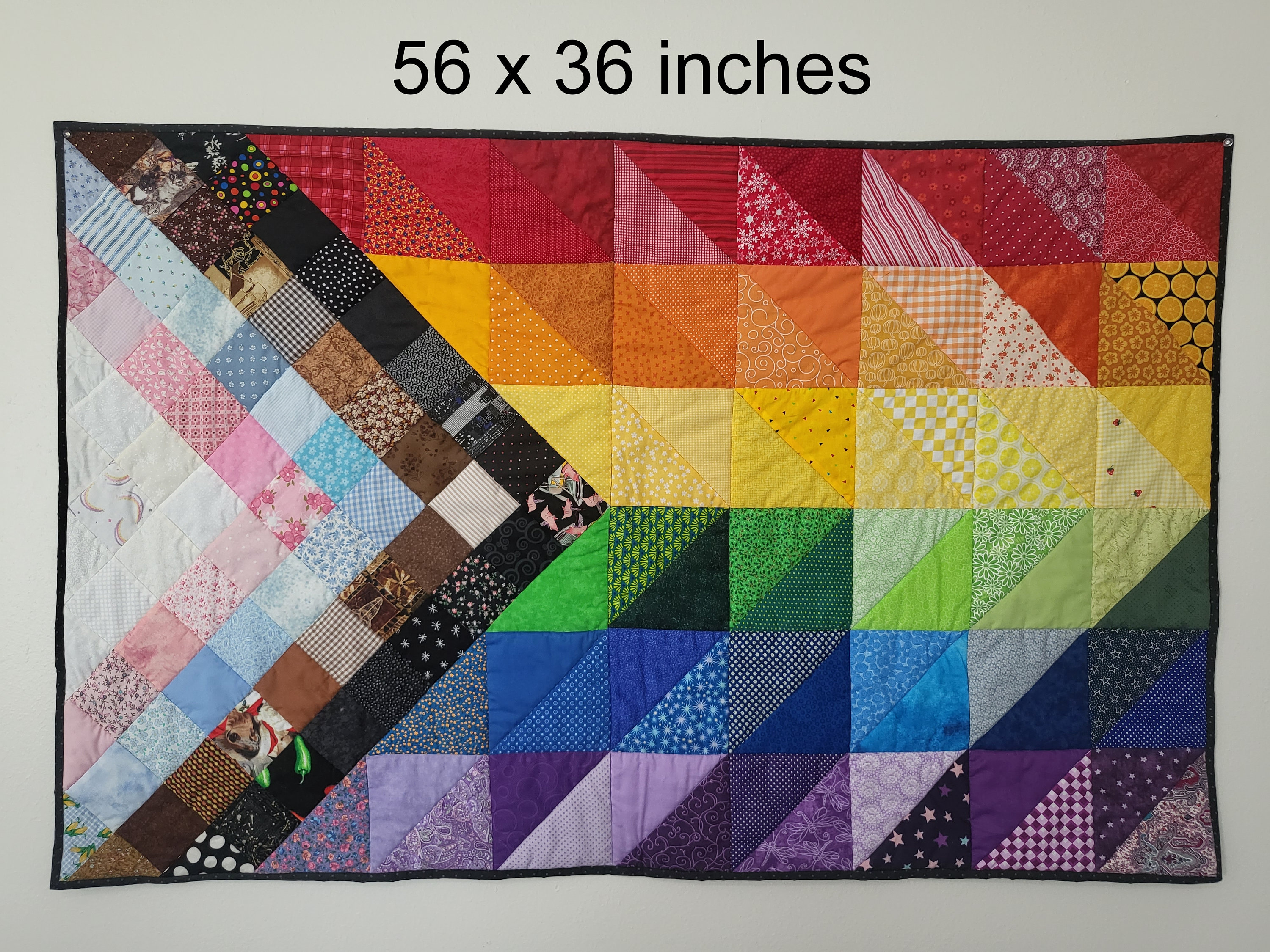 LGBTQ Rainbow Pride Flag Quilted Wall Hanging Handmade - Etsy