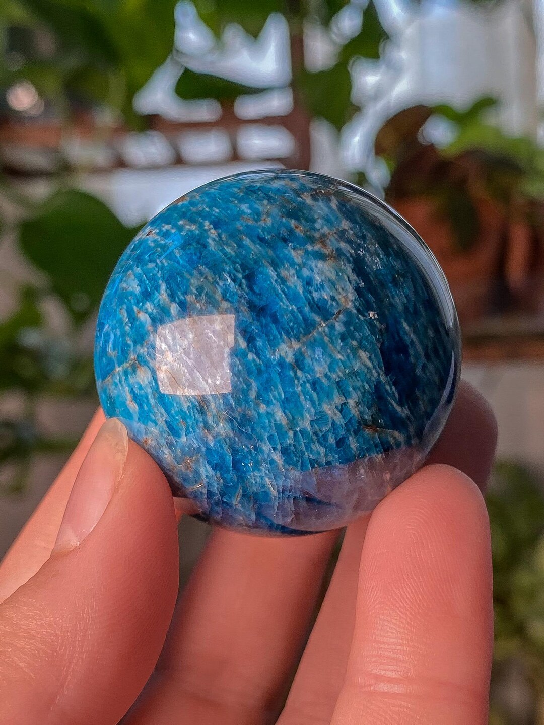 Blue Apatite Sphere - 40mm - Etsy