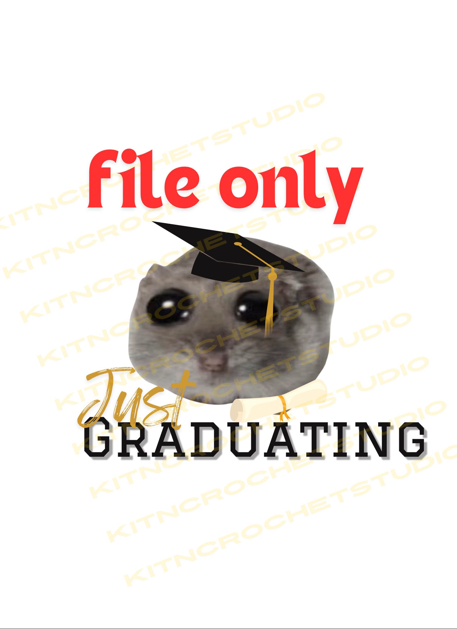 SAD Hamster Grad Png/svg File - Etsy