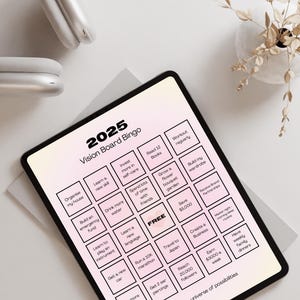 Vision Board Bingo 2025 Printable Digital Template Manifestation Tool ...