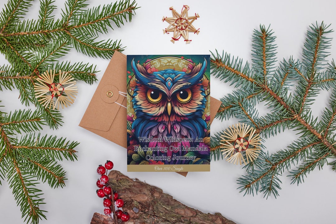 Wisdom Whispers: an Enchanting Owl Mandala Coloring Journey (spiral ...
