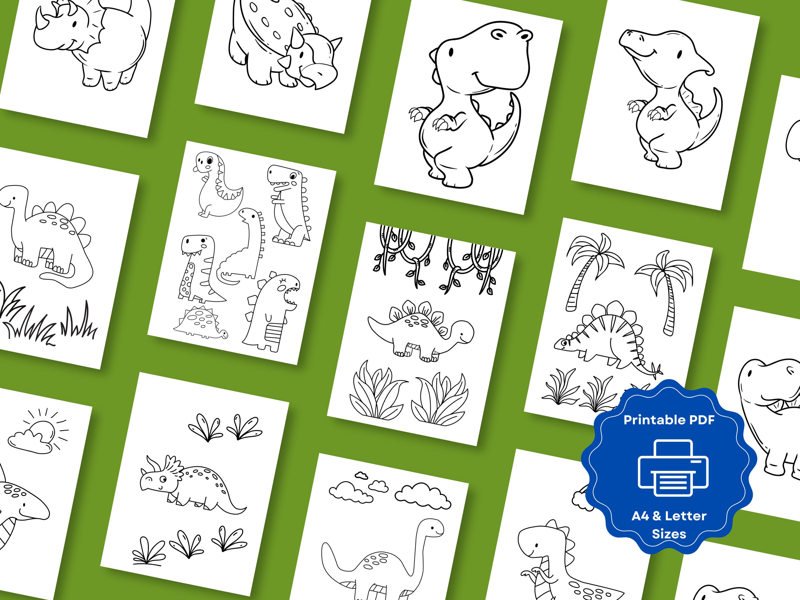 Dinosaurs 18 Coloring Sheets, Dinos Coloring Pages, Dinosaurs Playful ...