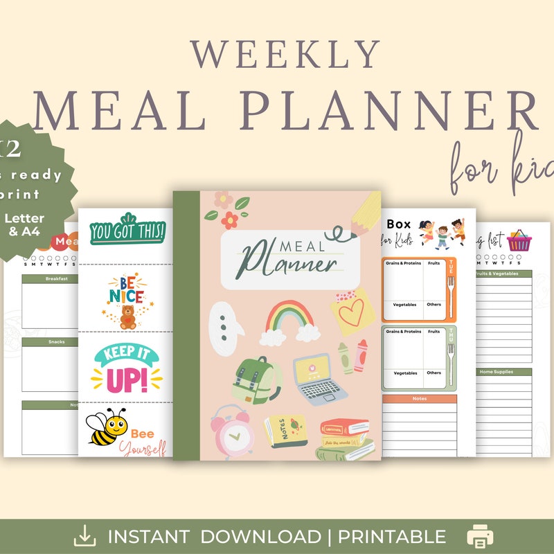 Family Meal Planner - Etsy