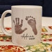 Baby Footprint Personalized Mug, Baby Hand Print Custom Cup, Custom ...