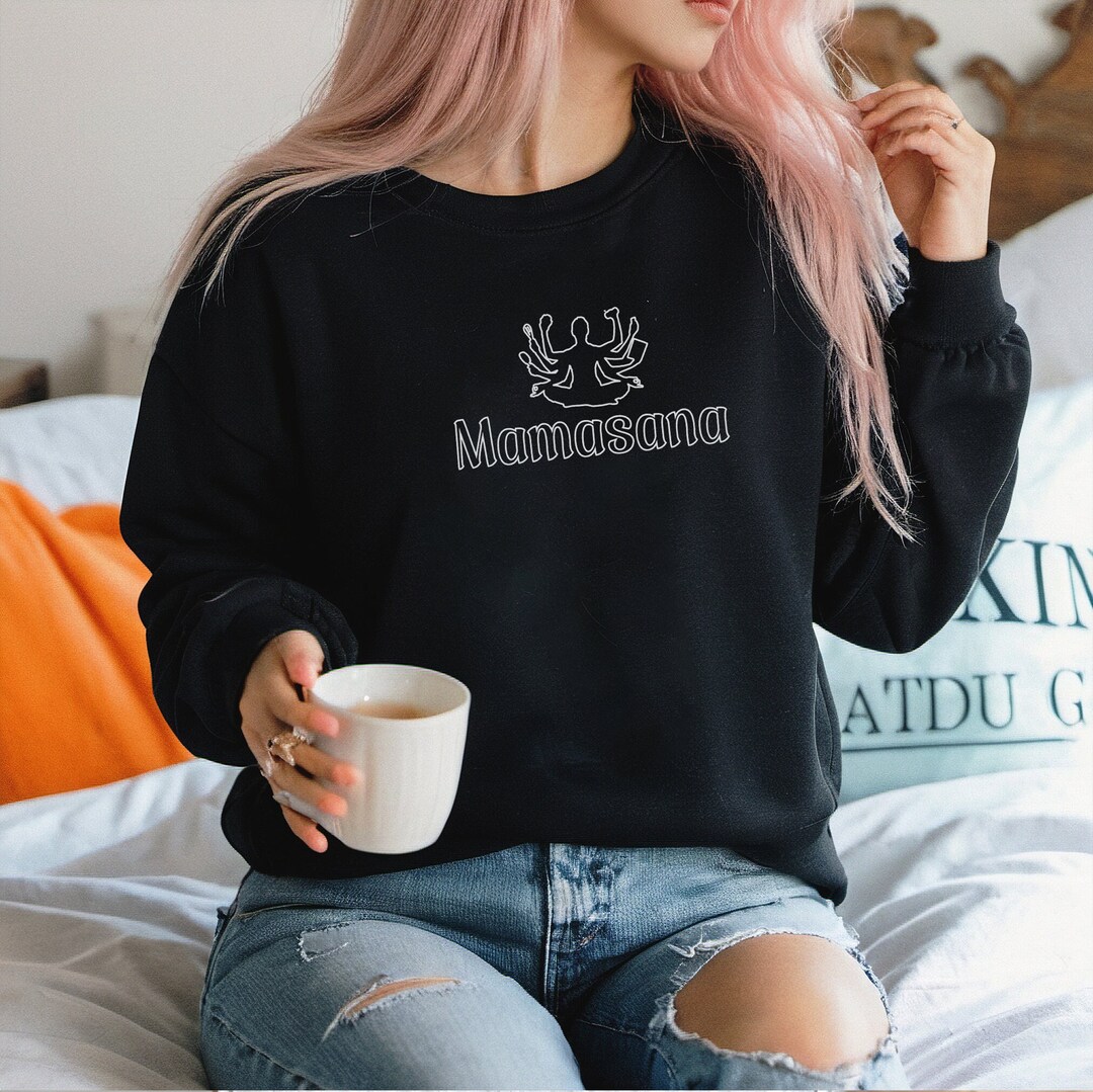 Mamasana Mama Yoga Asana Sweater, Yoga Sweatshirt, Yoga Lover Jumper ...