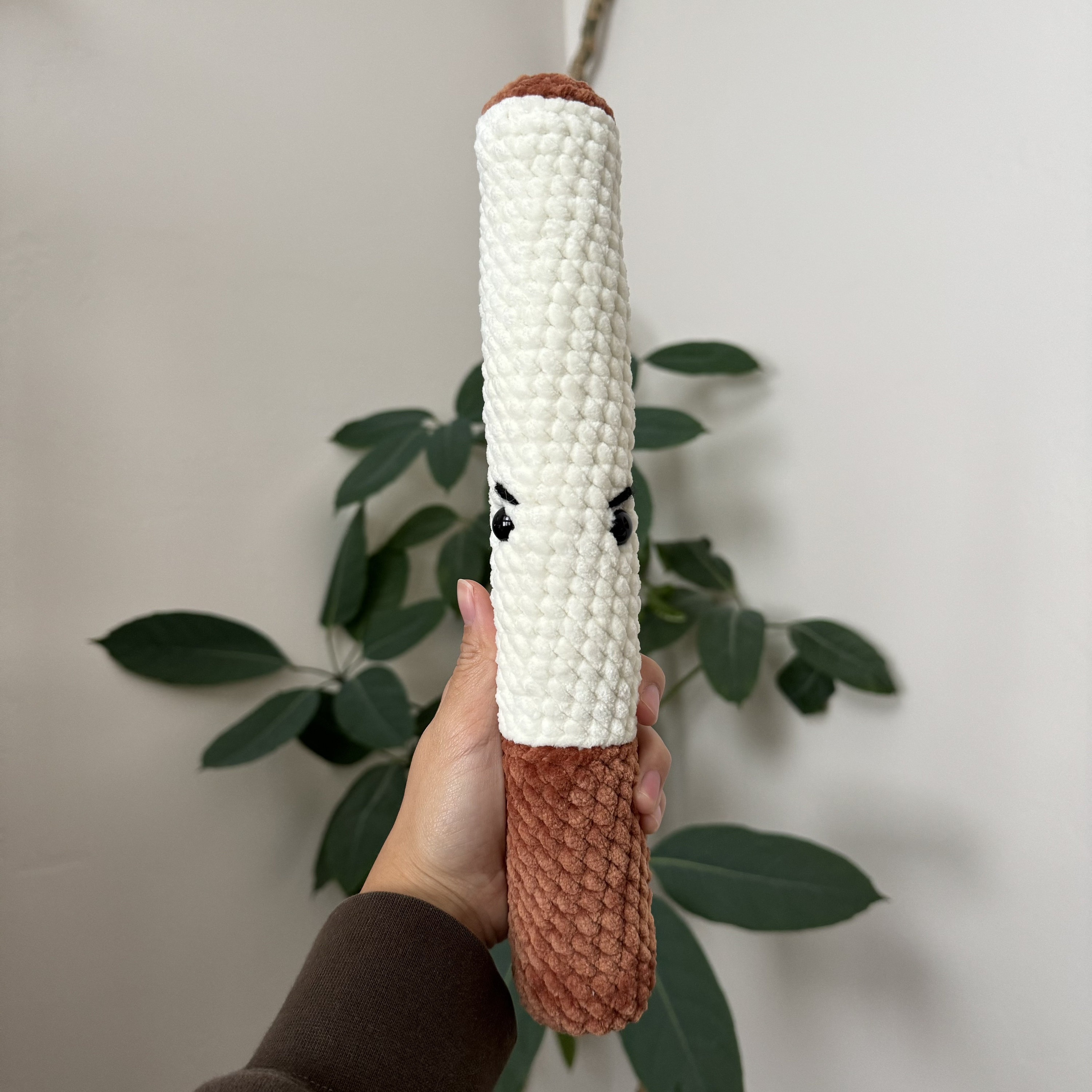 Lil Big Cig Crochet Cigarette Plushie Soft Amigurumi Angry Cigarette ...