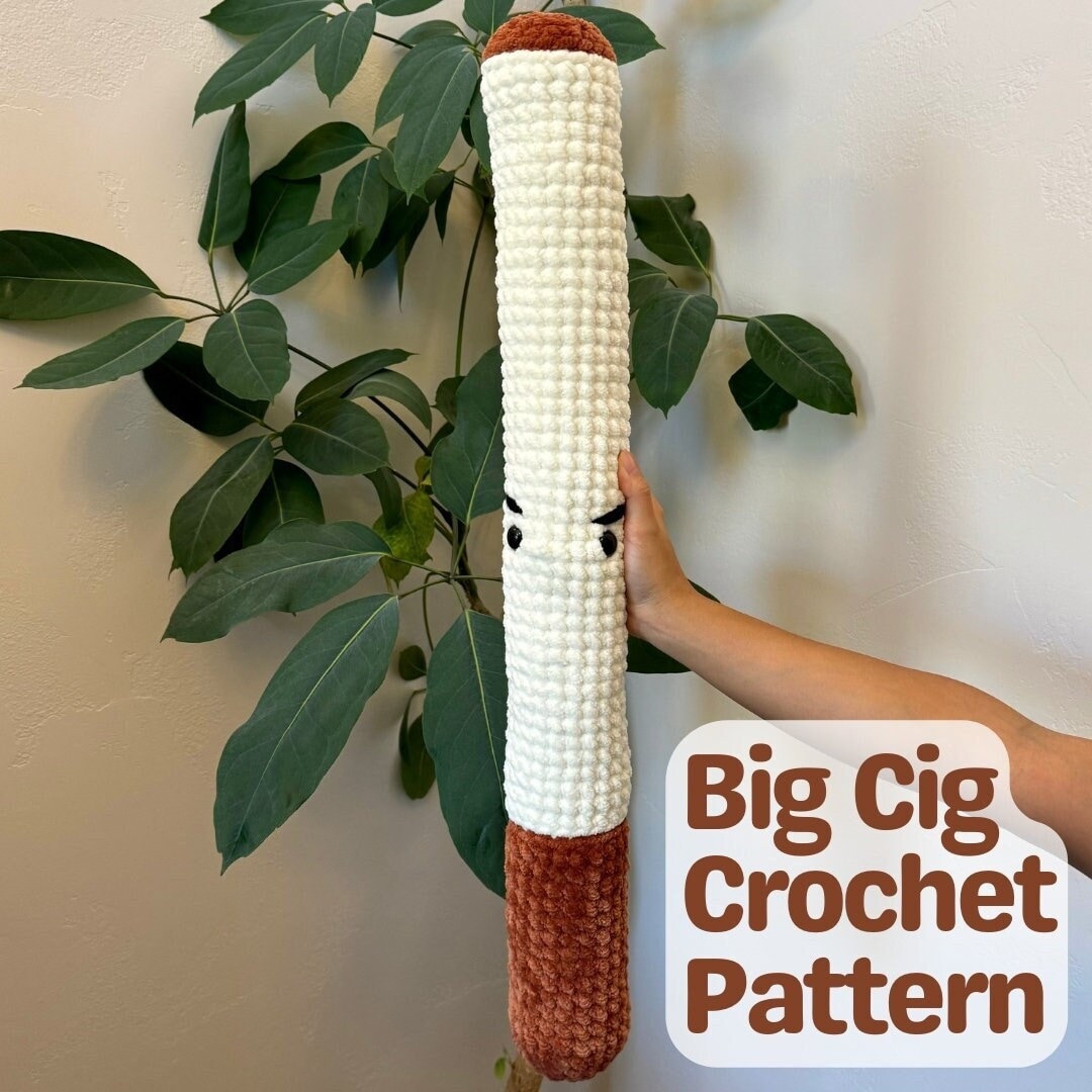 Big Cig PDF Pattern | Crochet Cigarette Plushie Soft Amigurumi PDF ...