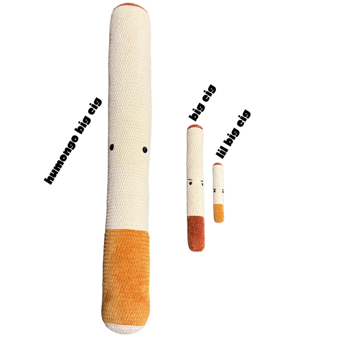Humongo Big Cig PDF Pattern Crochet Cigarette Plushie Soft Amigurumi ...