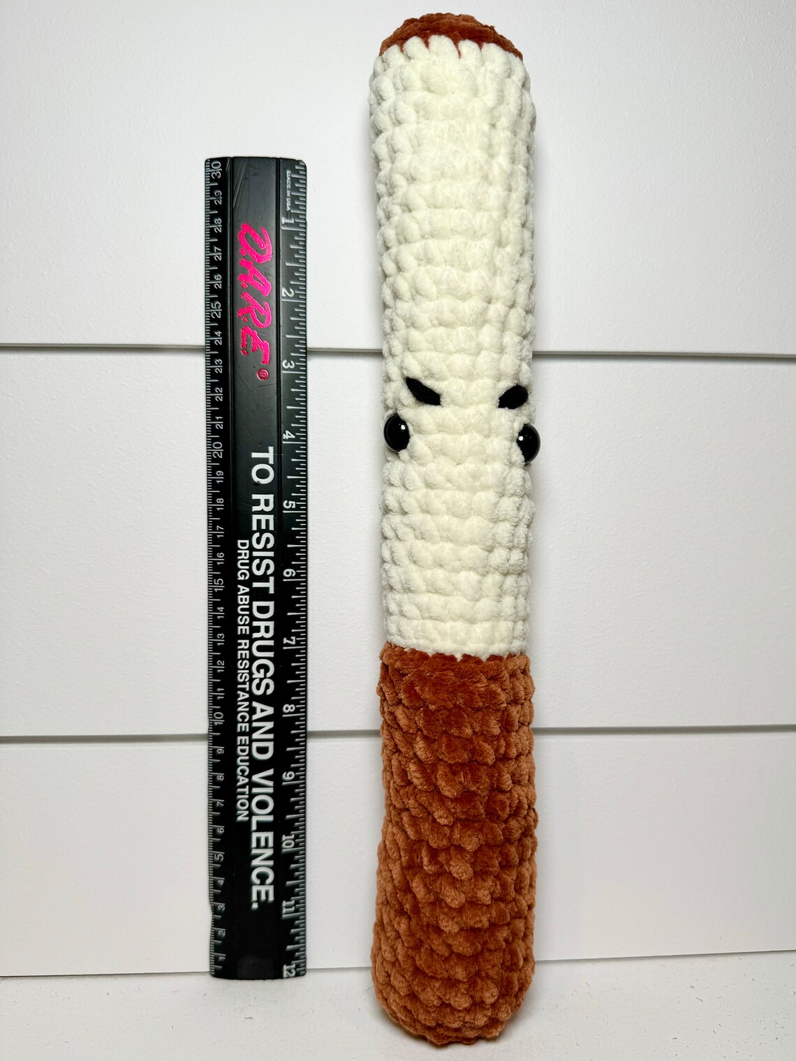 Lil Big Cig Crochet Cigarette Plushie Soft Amigurumi Angry Cigarette ...