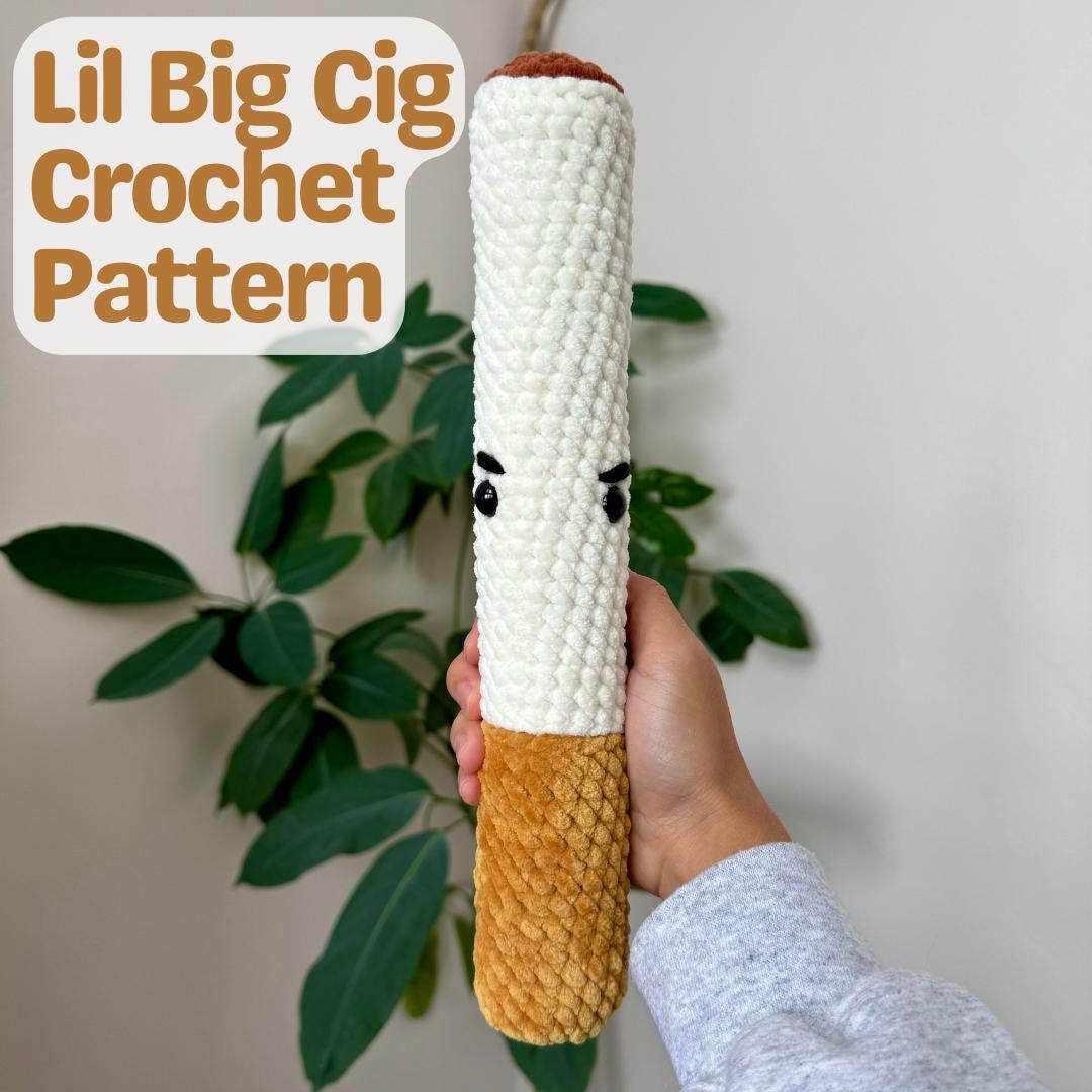 Lil Big Cig PDF Pattern | Crochet Cigarette Plushie Soft Amigurumi PDF ...
