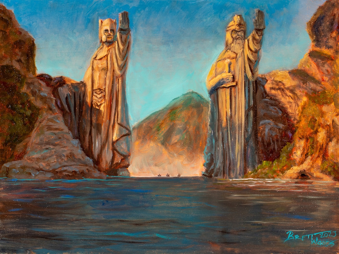 Gates of Argonath 16x12 Art Print - Etsy