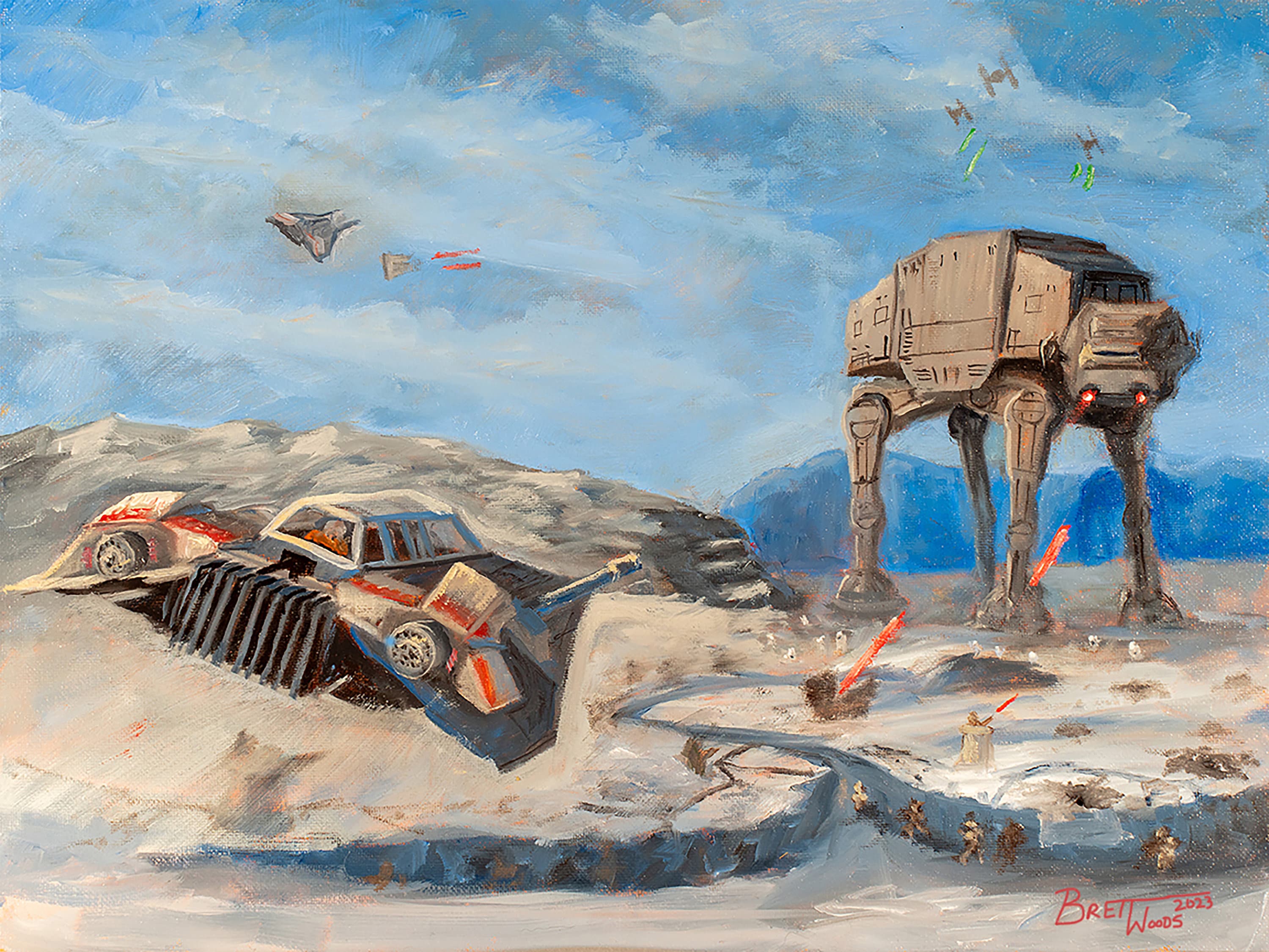 Battle of Hoth 16x12 Art Print - Etsy
