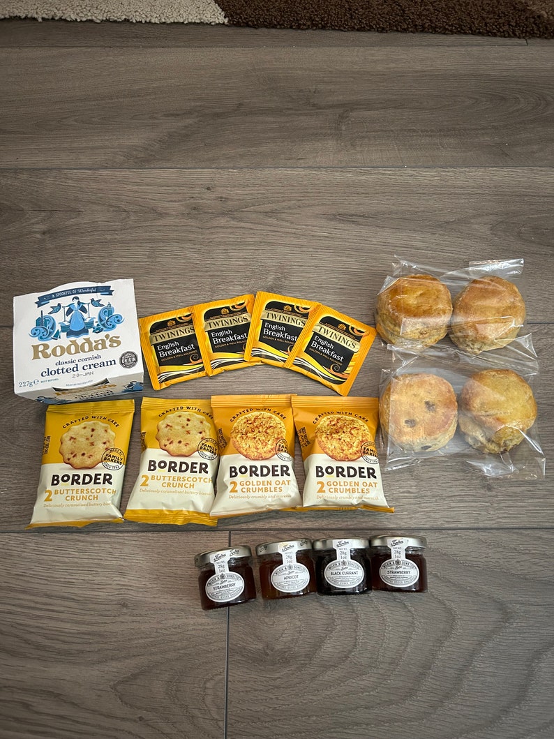 Afternoon Tea Hamper Box Afternoon Tea for 4 Handmade Scones Cream Tea ...