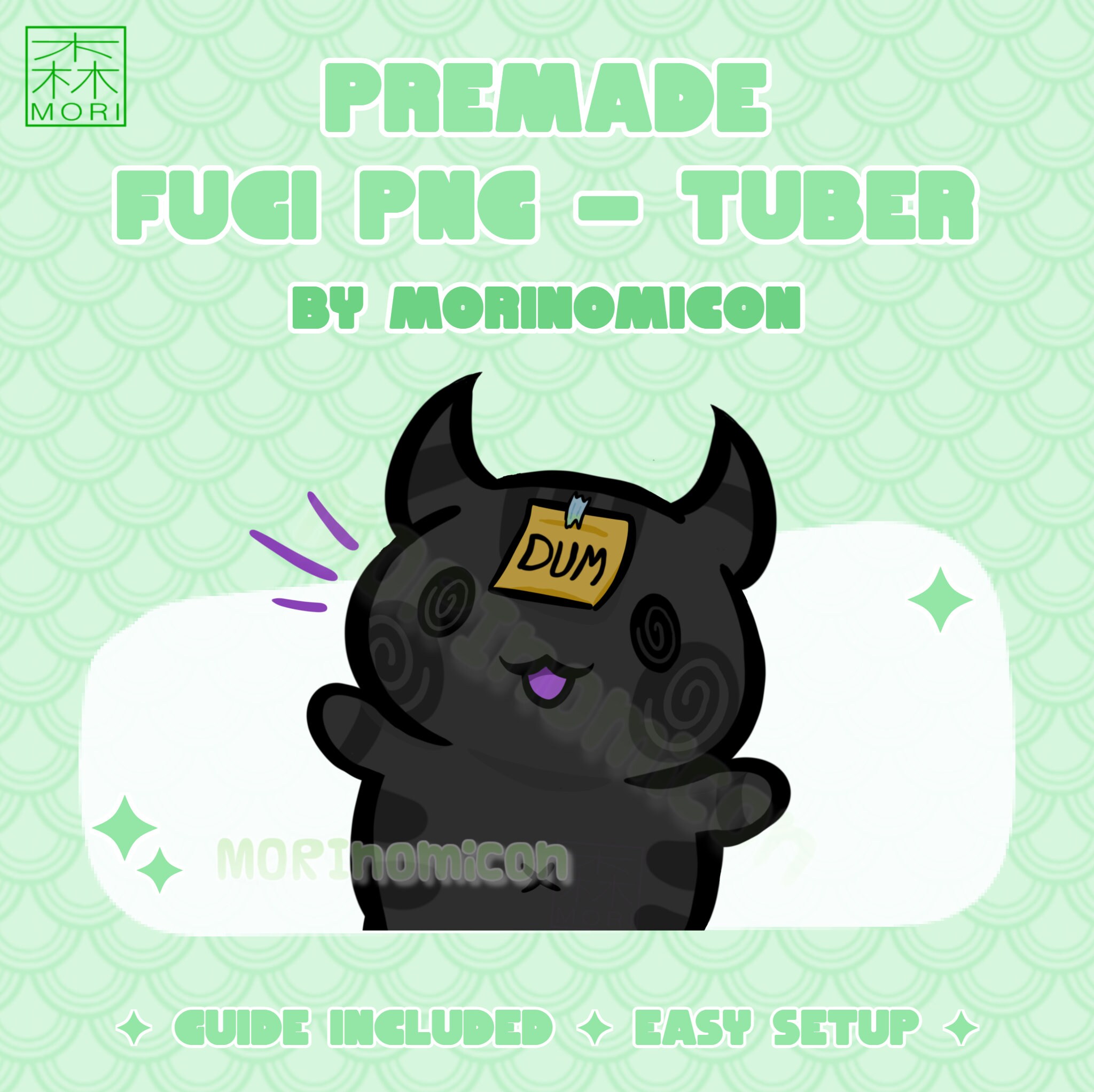 Premade FUGI PNG VTUBER Dumdemon by Morinomicon - Etsy