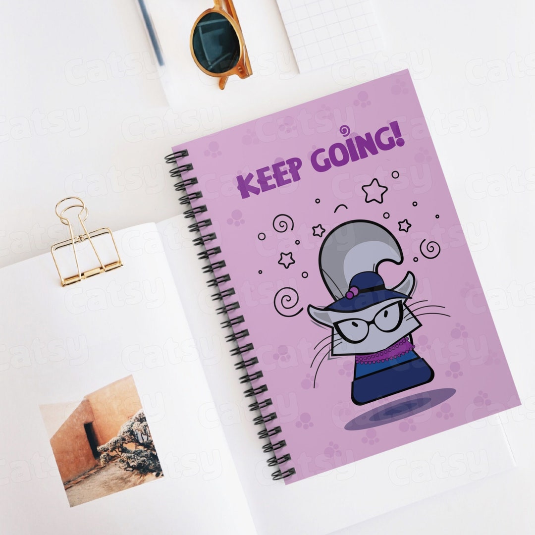 Cute Cartoon Spiral Notebook - Motivational 'keep Going' Design - Etsy