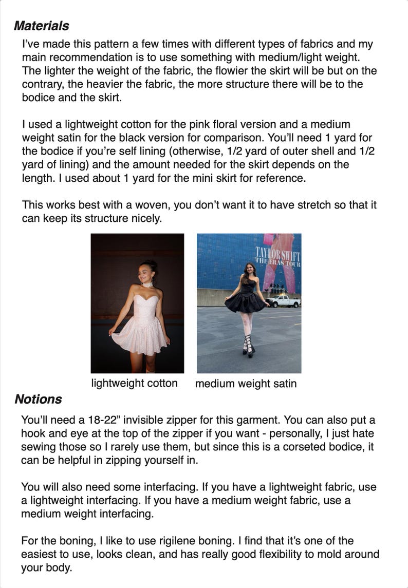 The Lexy Dress (basque Waist Corset Dress) PDF Sewing Pattern - Etsy