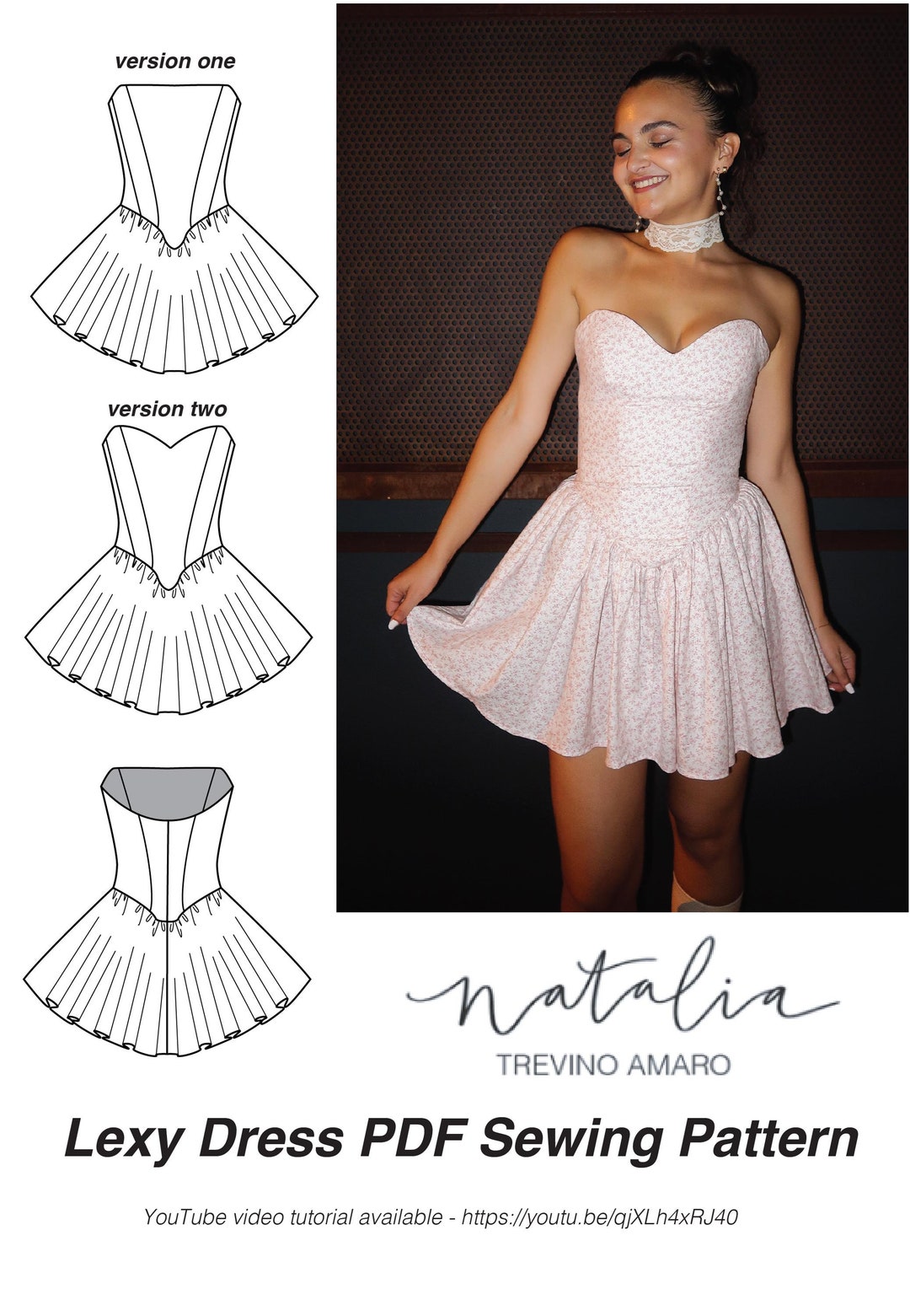 The Lexy Dress (basque Waist Corset Dress) PDF Sewing Pattern - Etsy