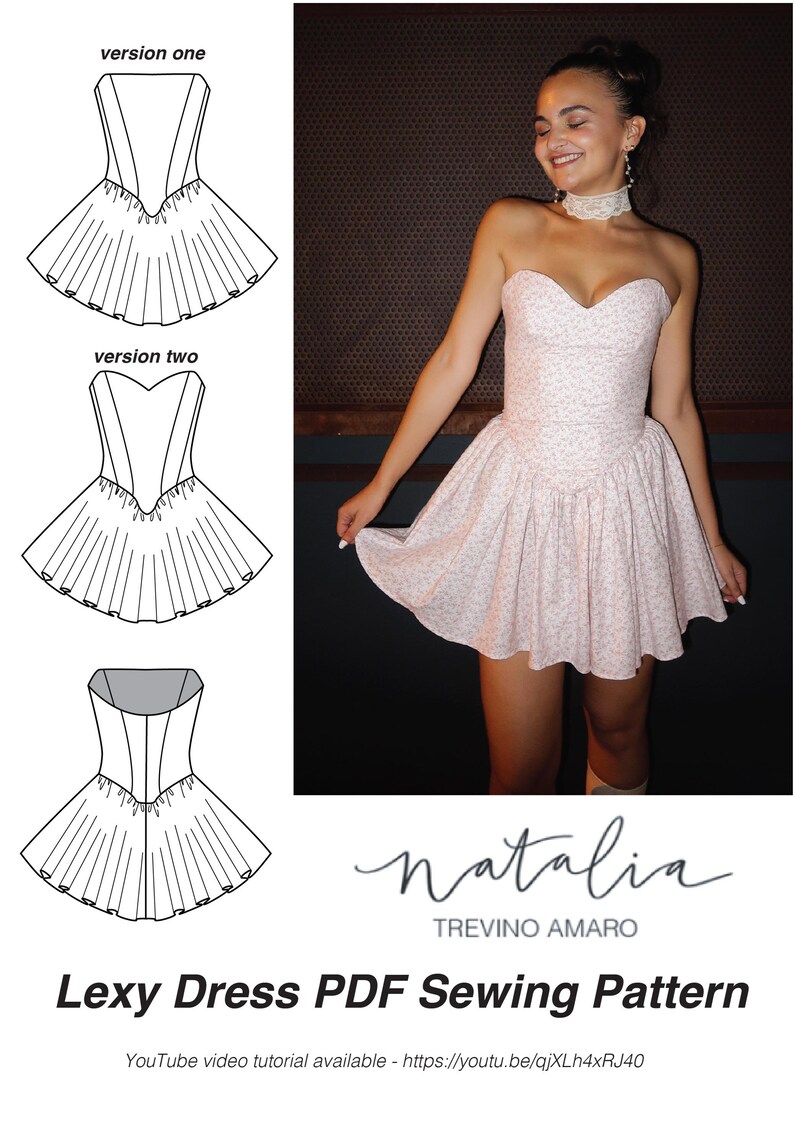 The Lexy Dress (basque Waist Corset Dress) PDF Sewing Pattern - Etsy