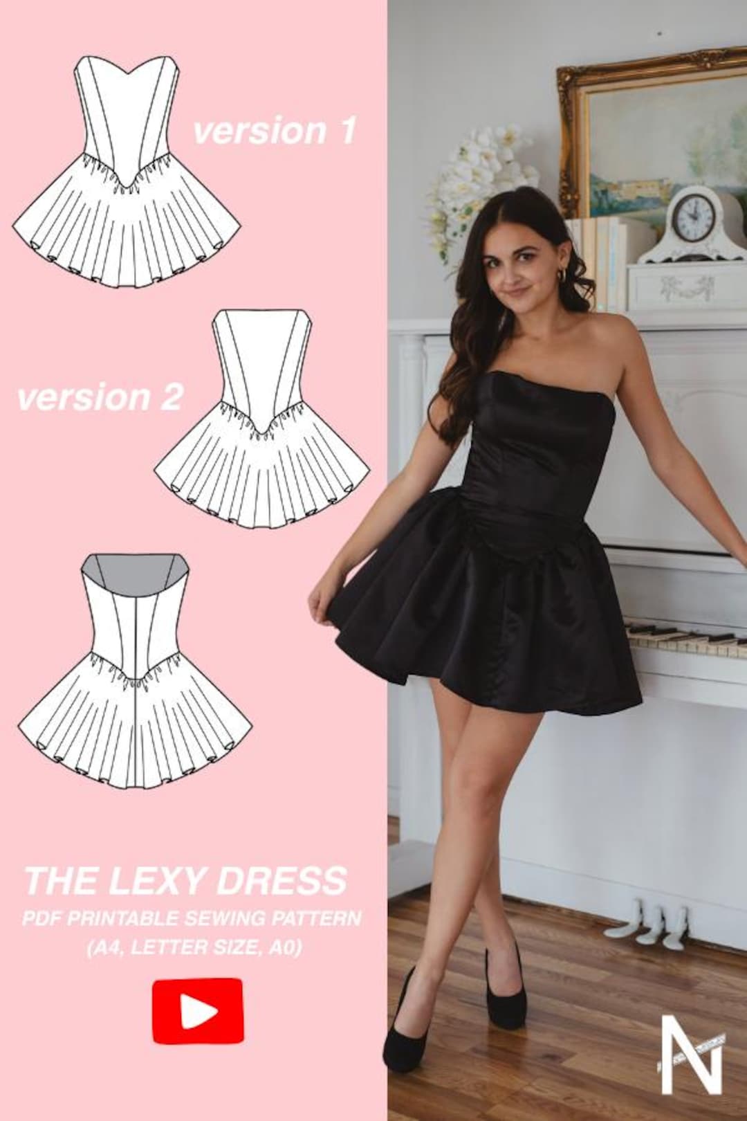The Lexy Dress (basque Waist Corset Dress) PDF Sewing Pattern - Etsy