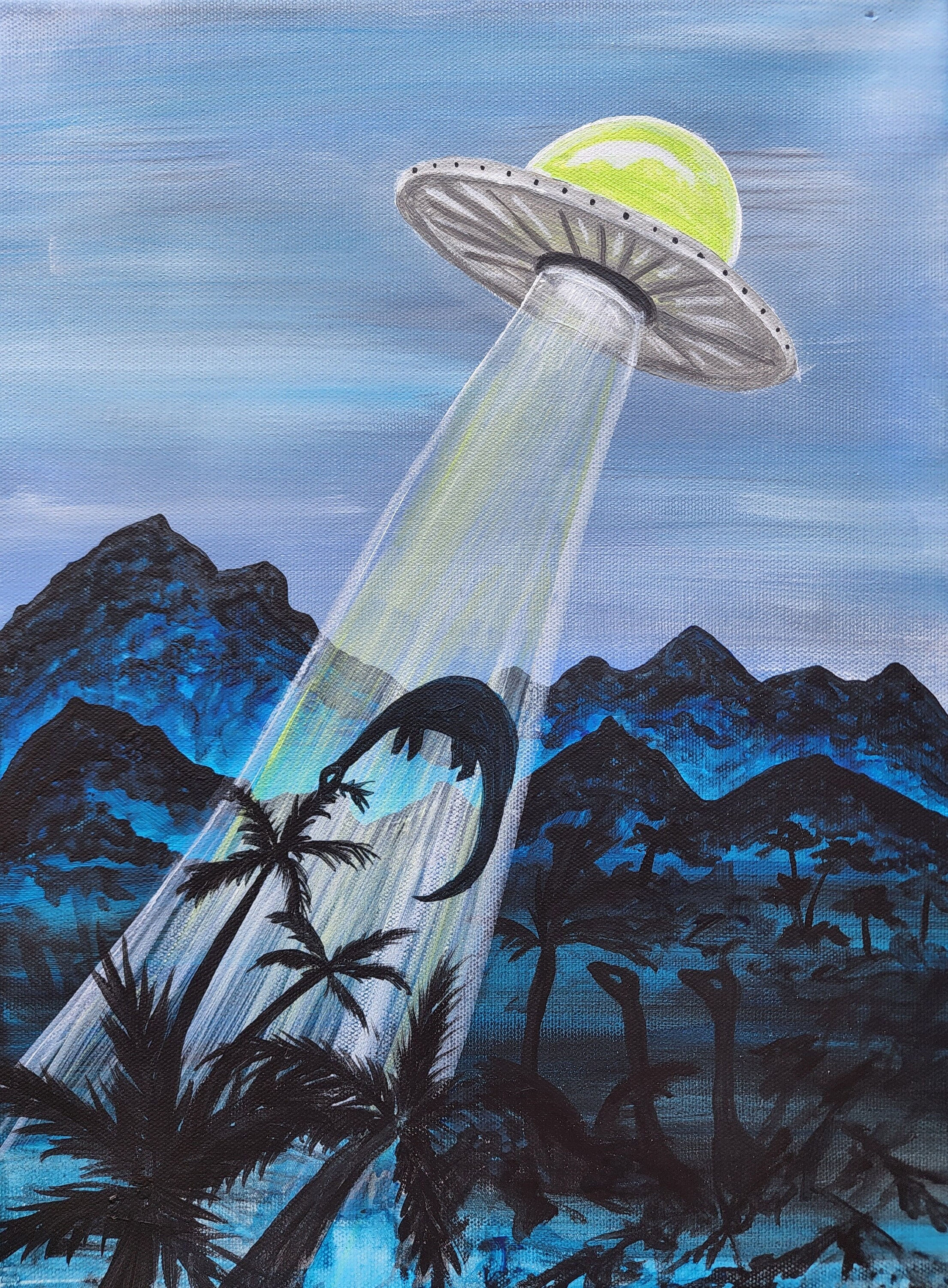 UFO Wall Art, Dino Room Decor, Funky Art, Kids Room Decor, Funny Prints ...