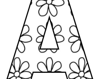 Alphabet Star Coloring Pages - Etsy