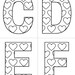 Alphabet Heart Coloring Pages - Etsy