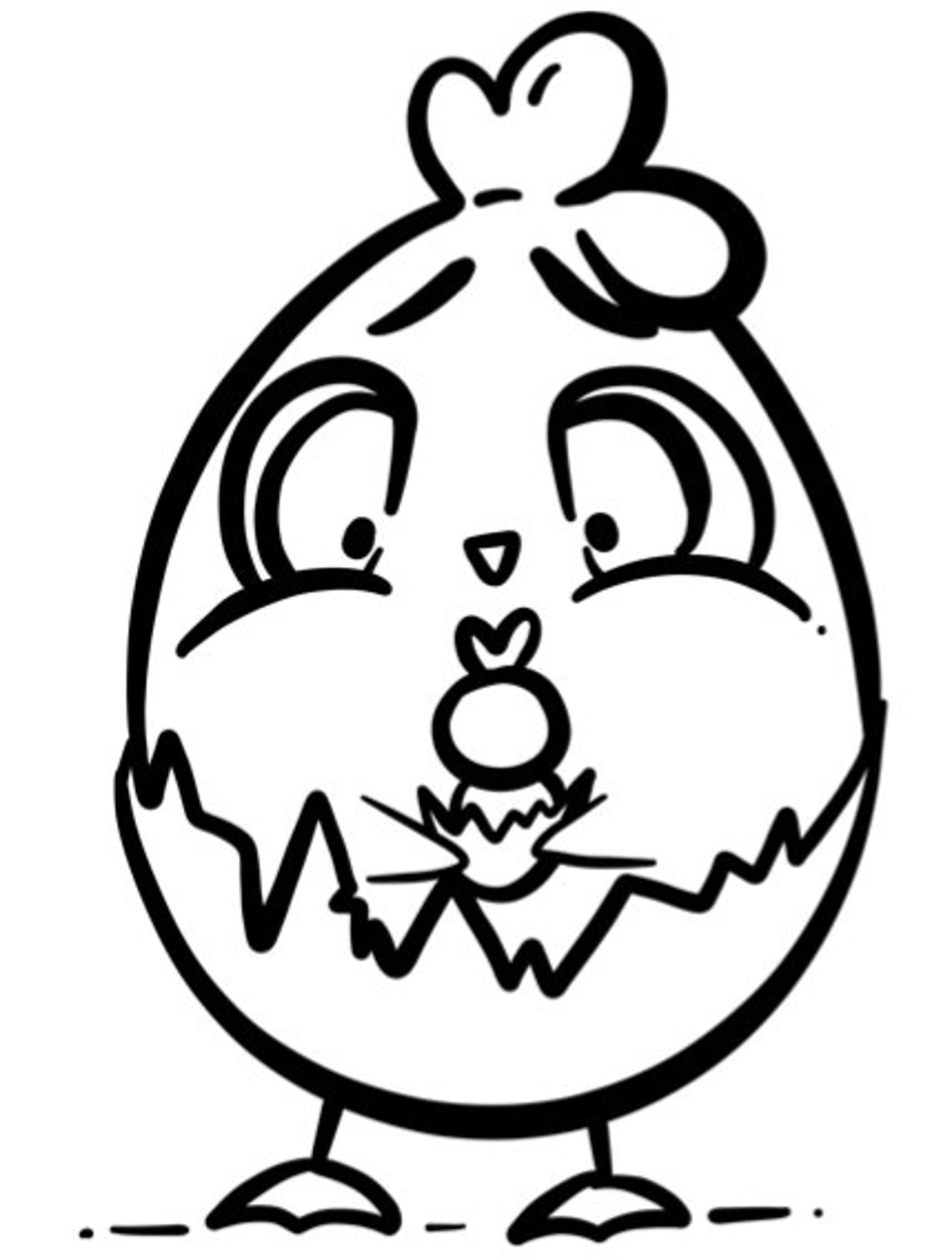 Baby Chick Coloring Pages - Etsy