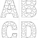 Alphabet Heart Coloring Pages - Etsy