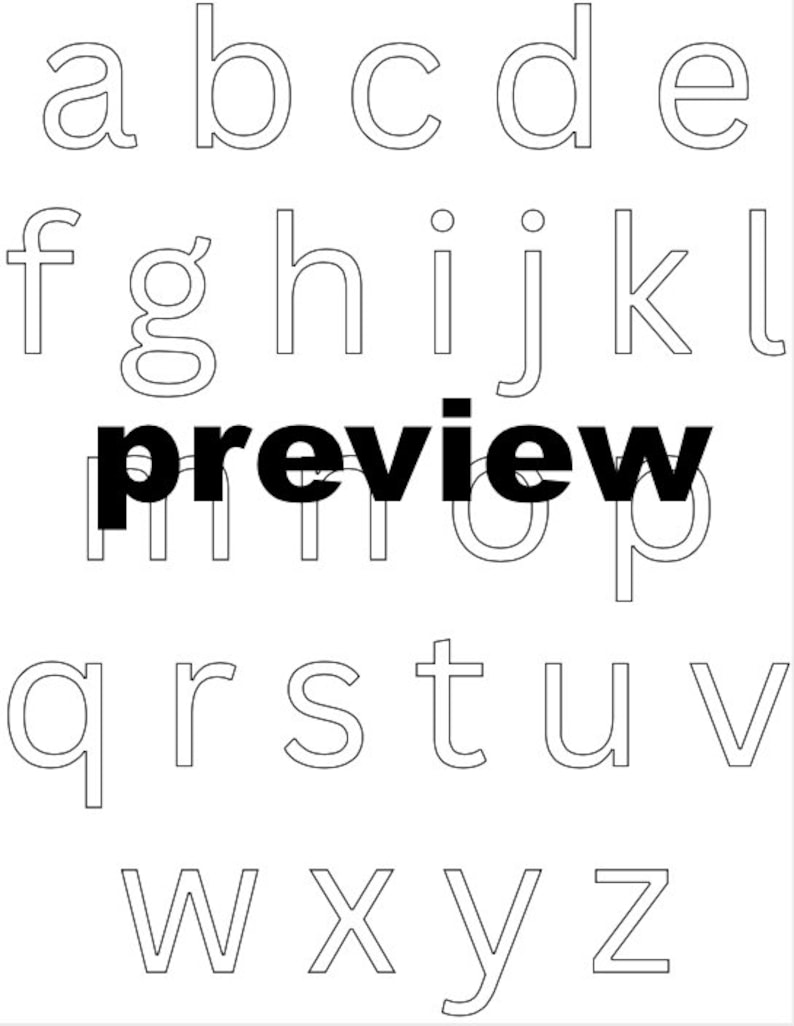 Alphabet Coloring Pages - Lowercase - Etsy