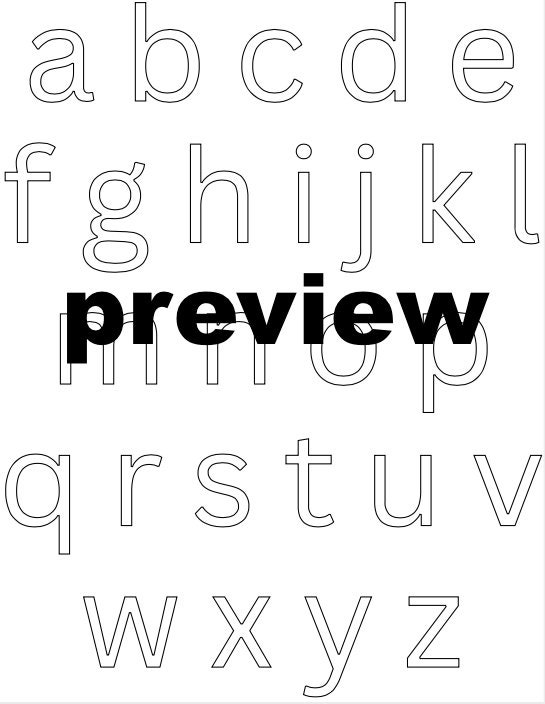 Alphabet Coloring Pages - Lowercase - Etsy
