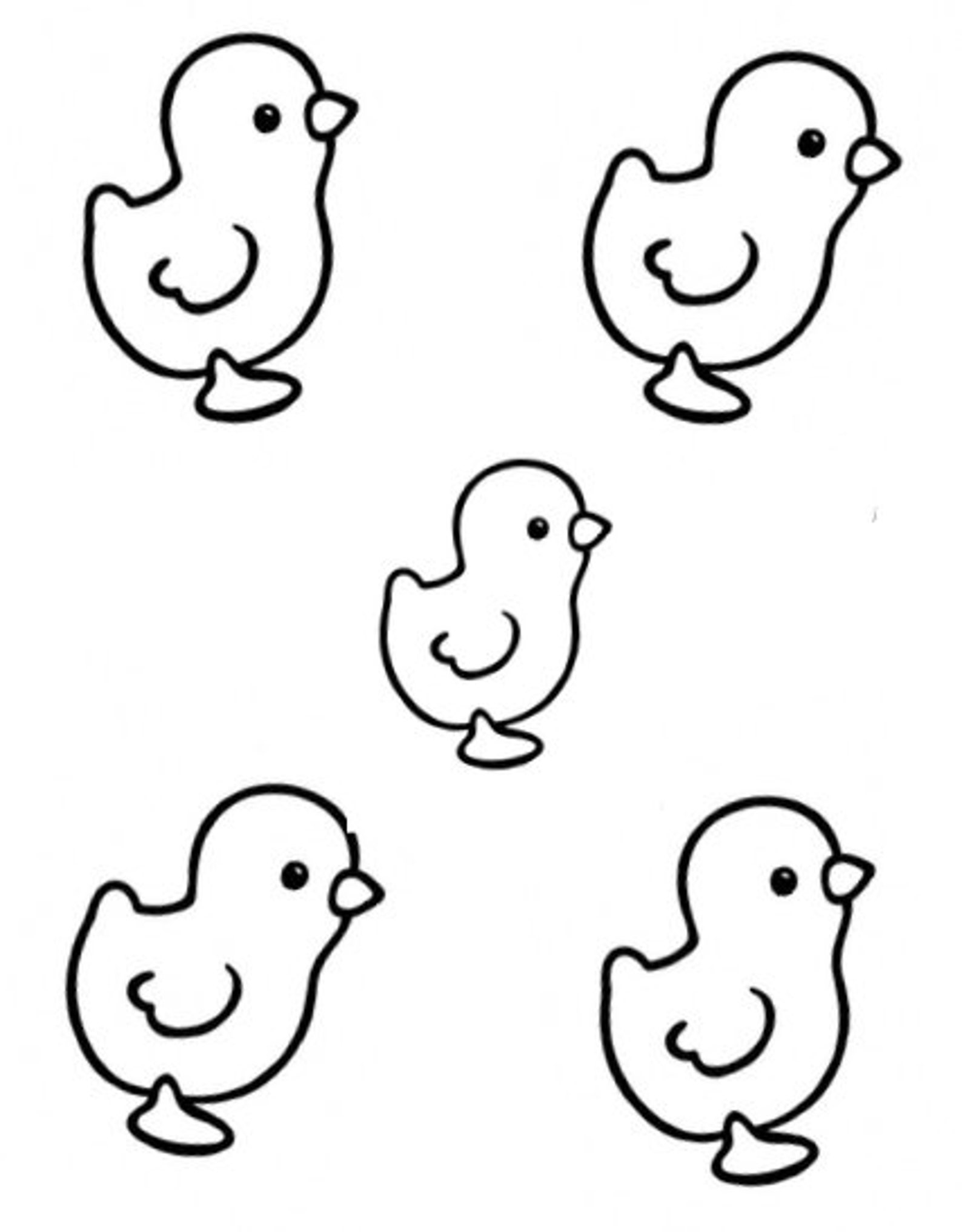 Baby Chick Coloring Pages - Etsy