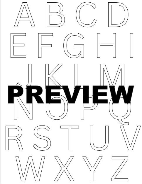 Alphabet Coloring Pages - Uppercase - Etsy