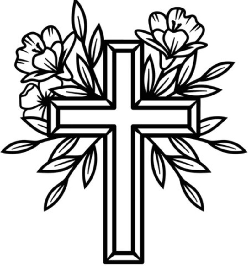 Cross Coloring Pages - Etsy